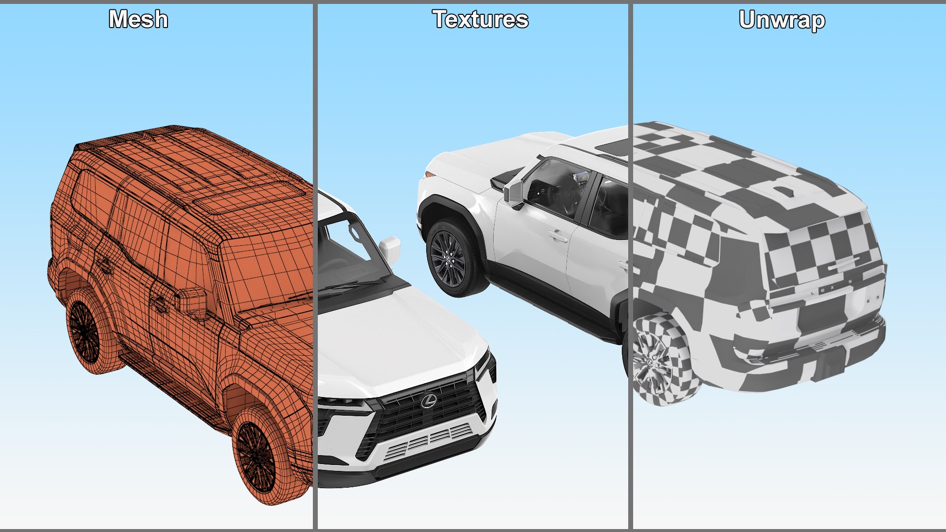 Lexus GX 550 SUV Eminent White Pearl 3D Model - TurboSquid 2327230