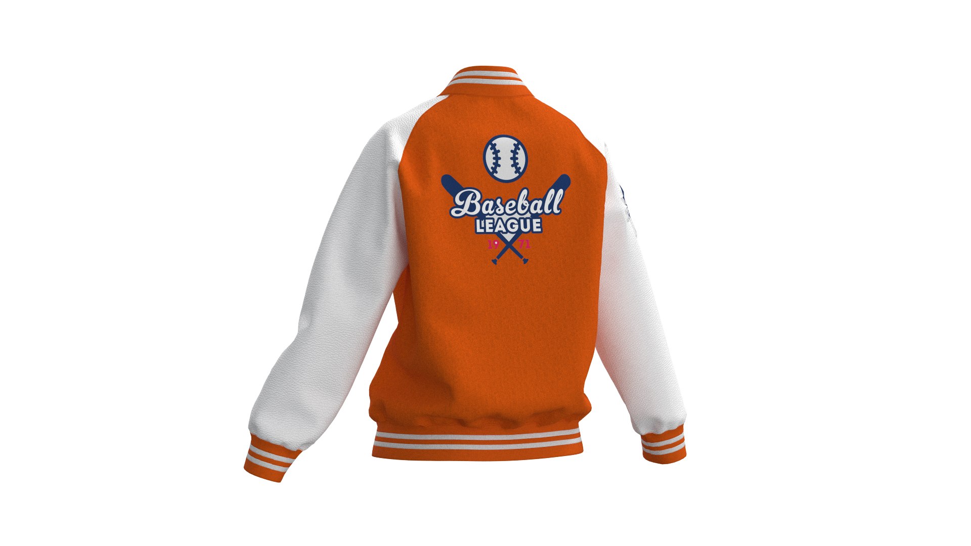 3D Female Raglan Varsity Jacket Model - TurboSquid 2152895
