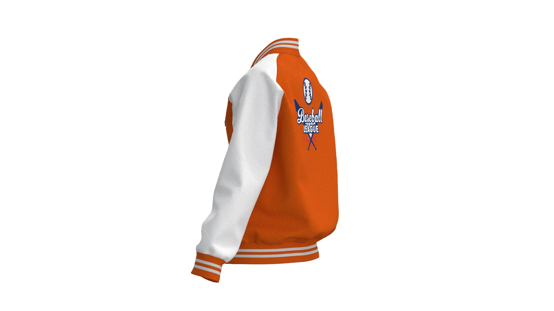 3D Female Raglan Varsity Jacket Model - TurboSquid 2152895