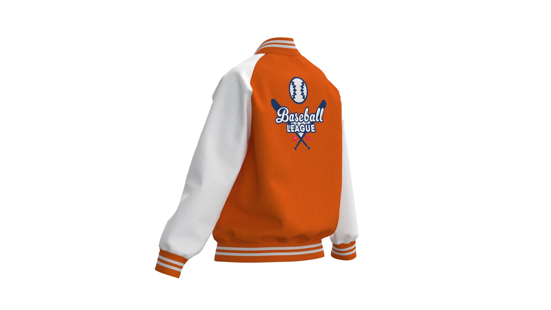 3D Female Raglan Varsity Jacket Model - TurboSquid 2152895