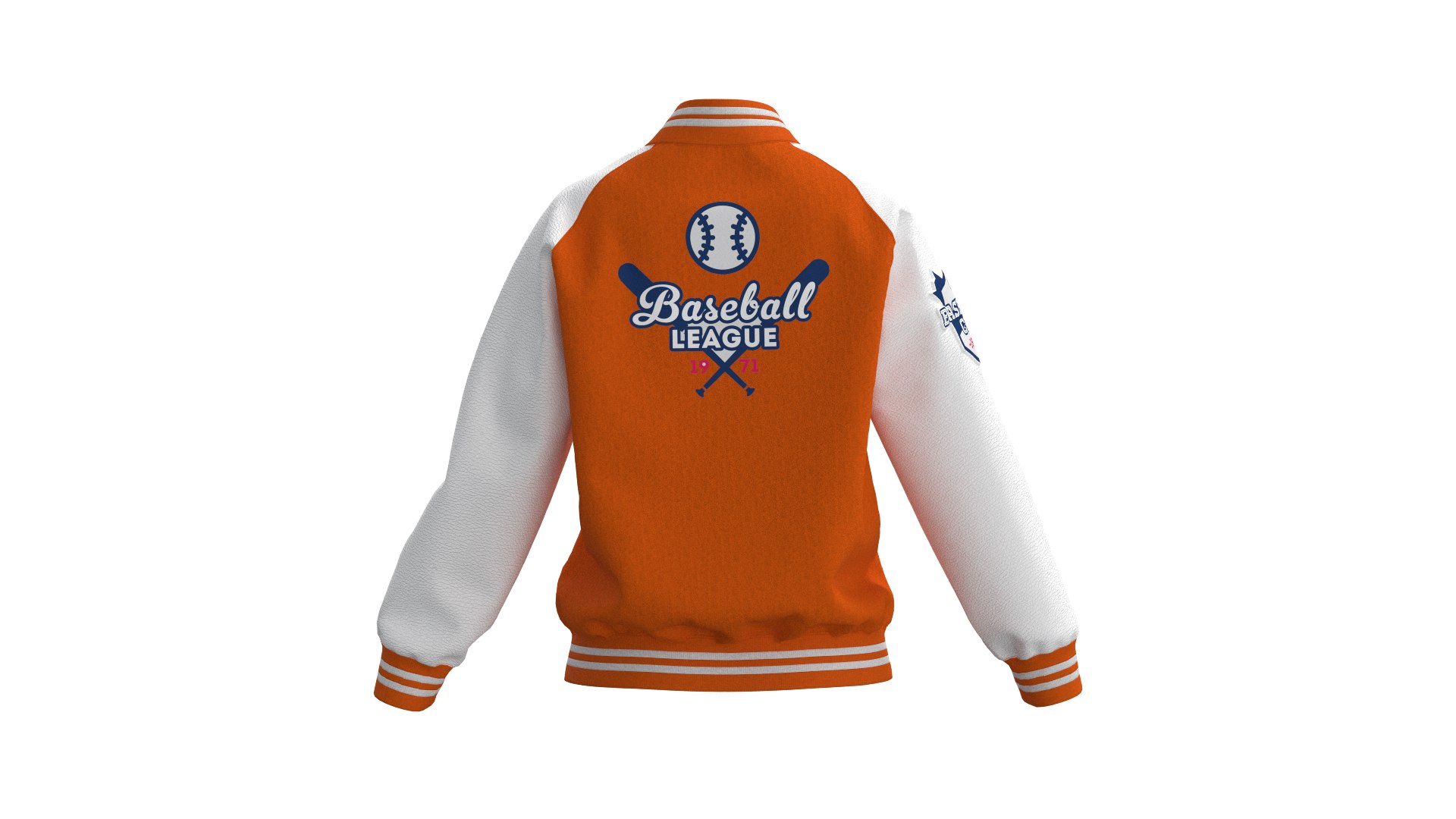 3D Female raglan varsity jacket model - TurboSquid 2152895