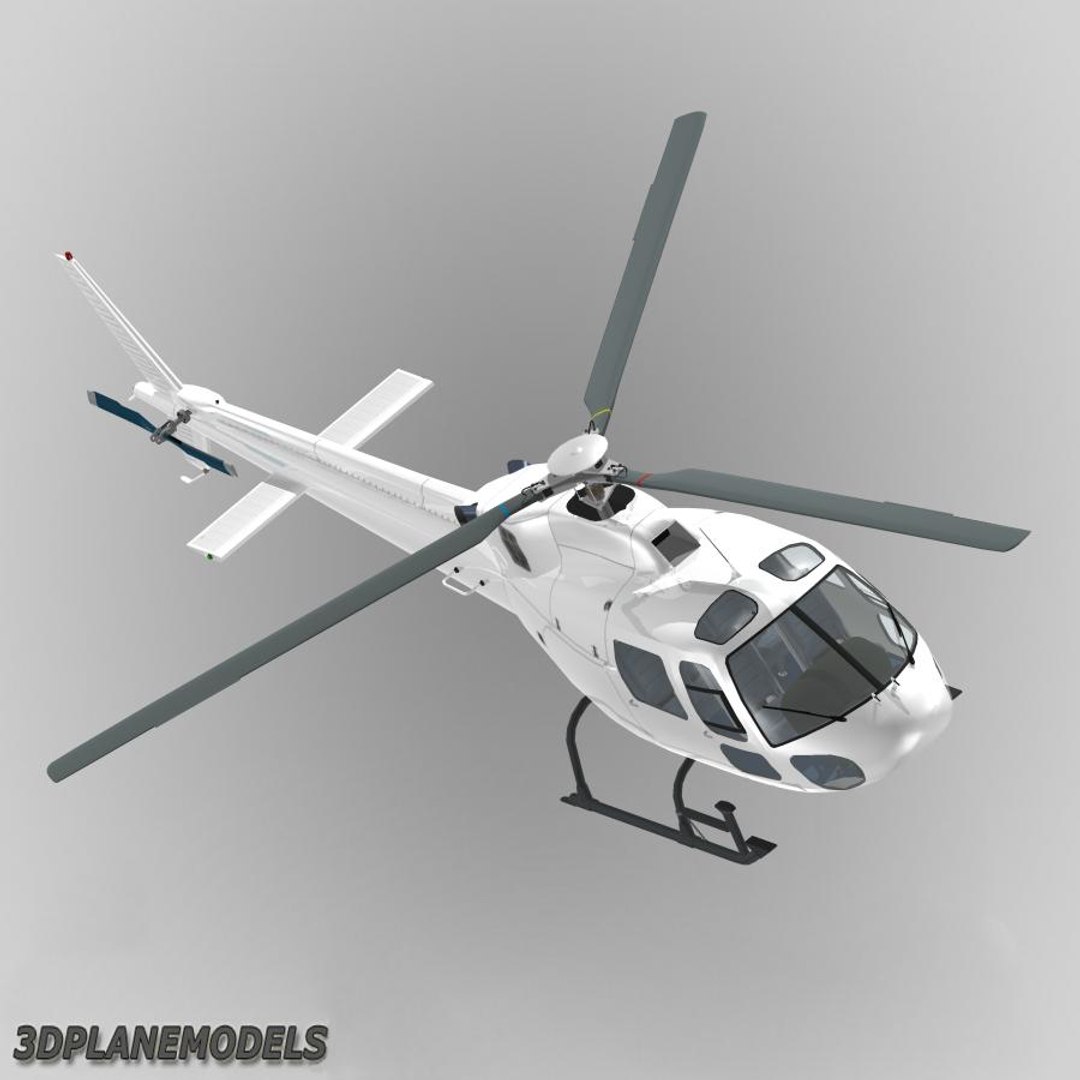 3d Eurocopter Generic White 355 Model