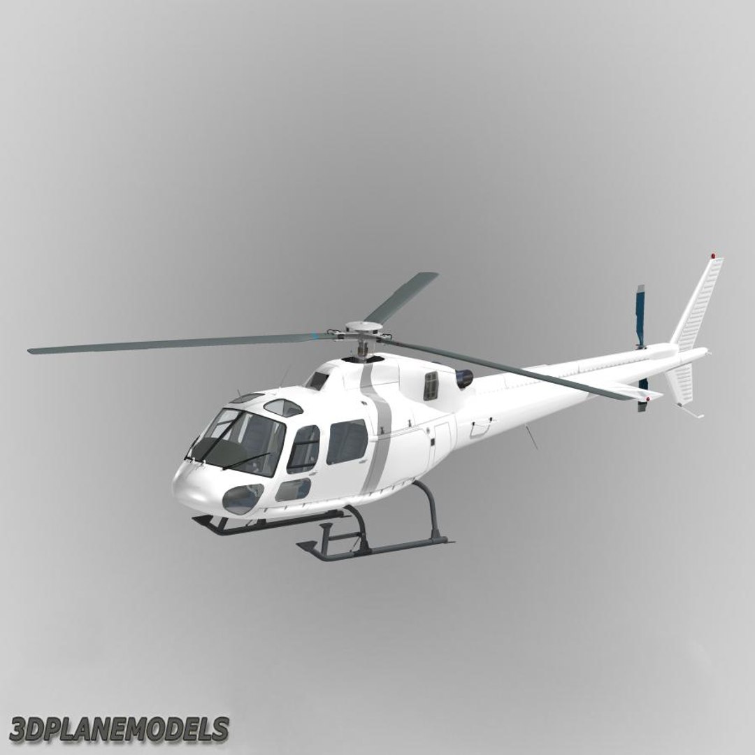 3d Eurocopter Generic White 355 Model