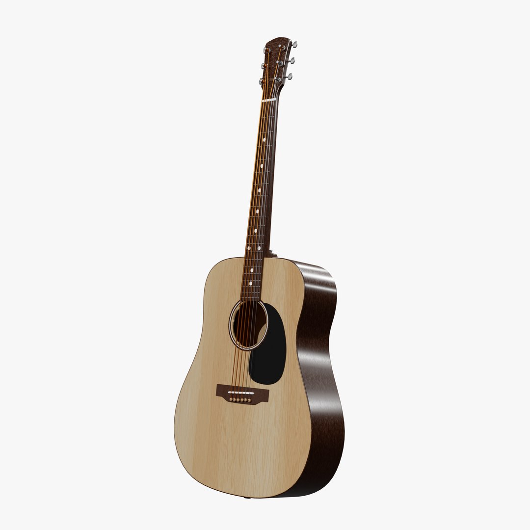 Acoustic Guitar 3D Model - TurboSquid 2014922