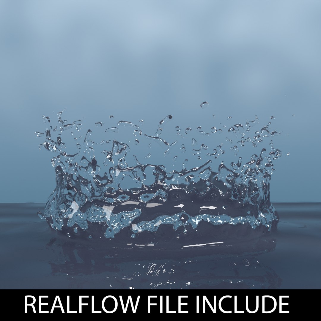 3d Model Droplet Realflow Flow