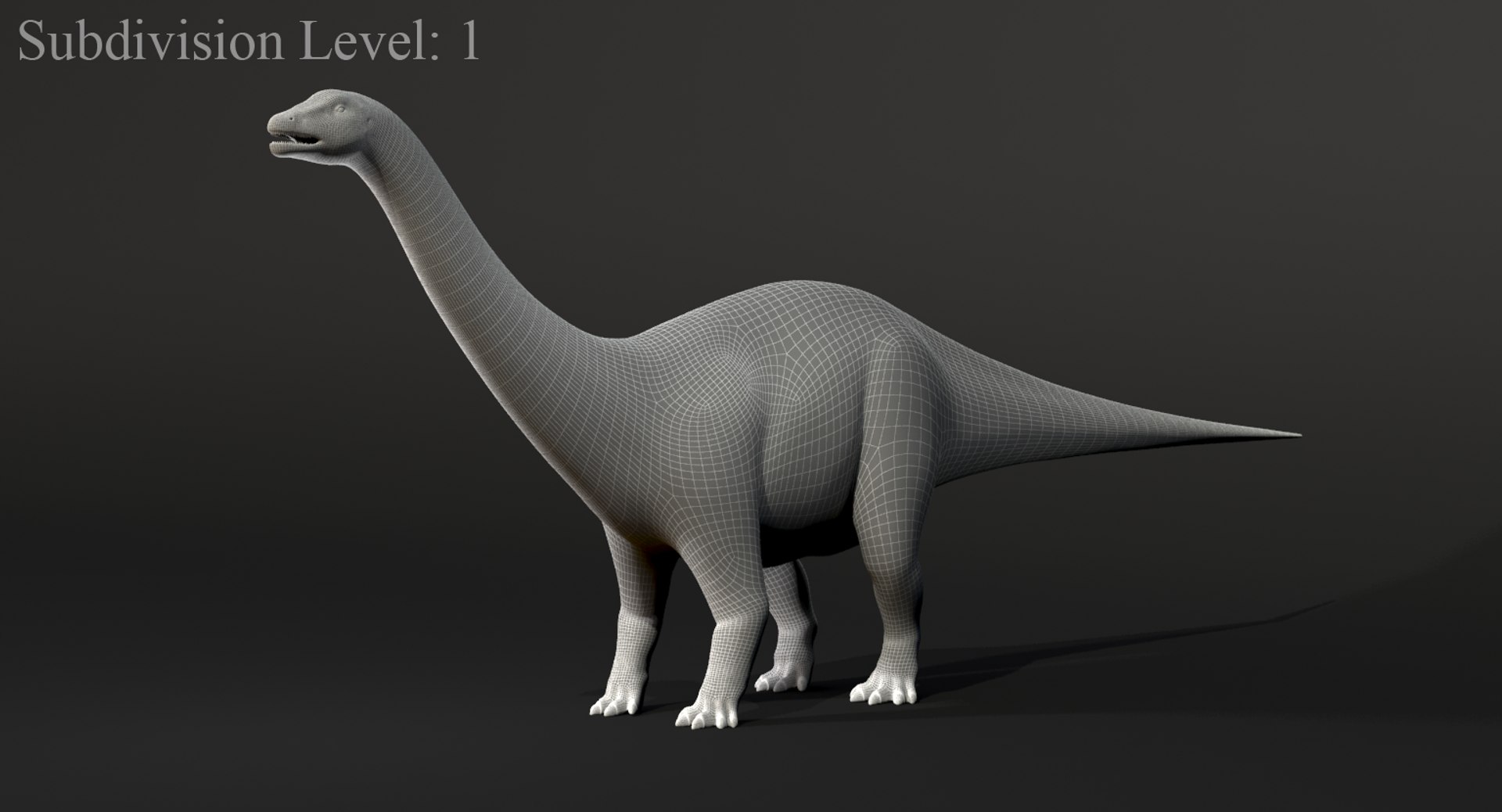 Realistic Brontosaurus Obj