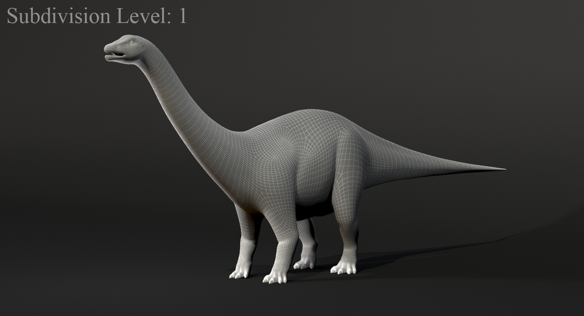 realistic brontosaurus obj
