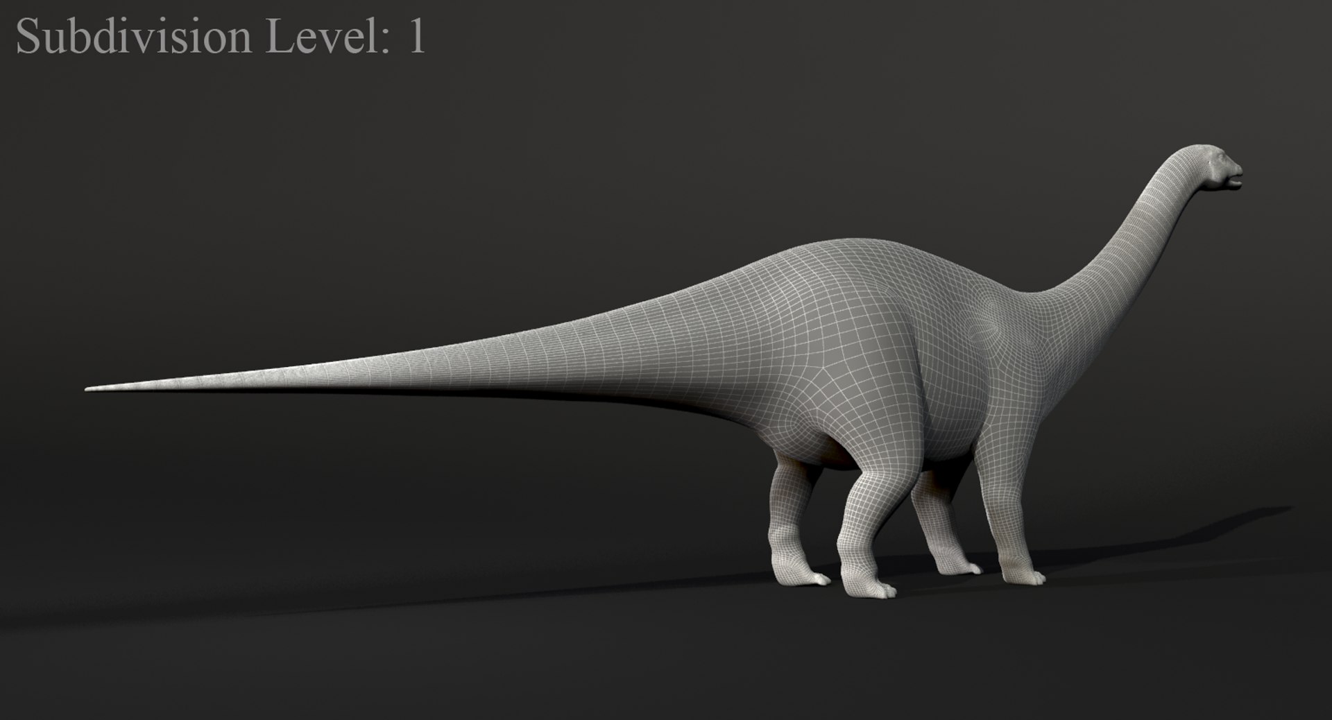 Realistic Brontosaurus Obj