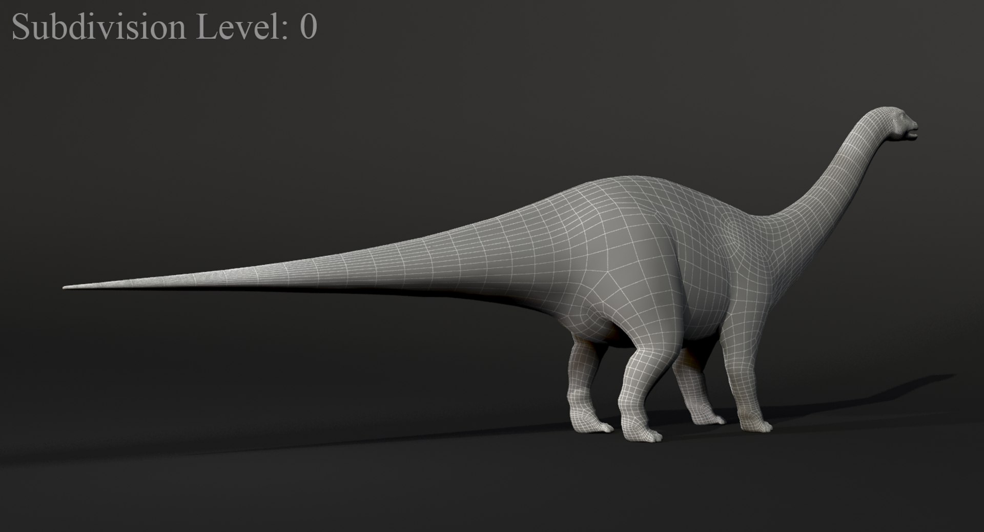 Realistic Brontosaurus Obj