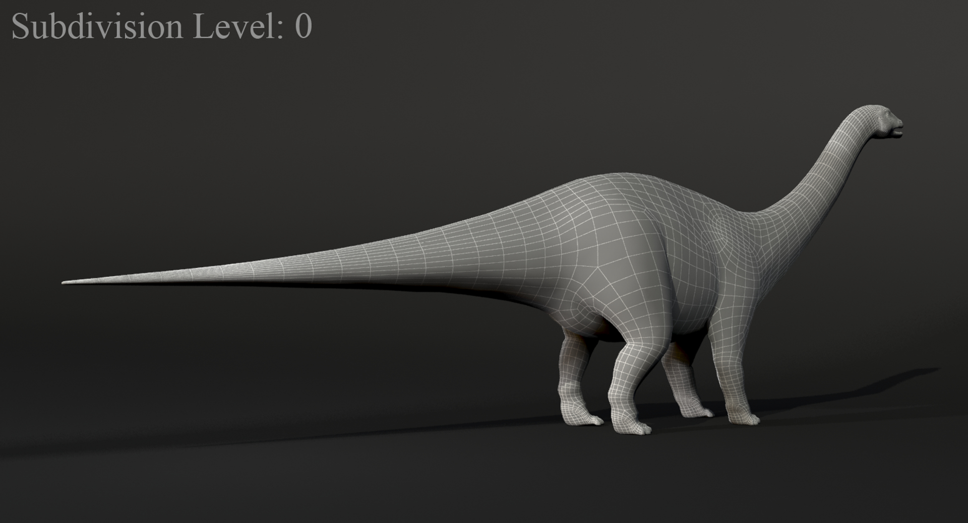 realistic brontosaurus obj