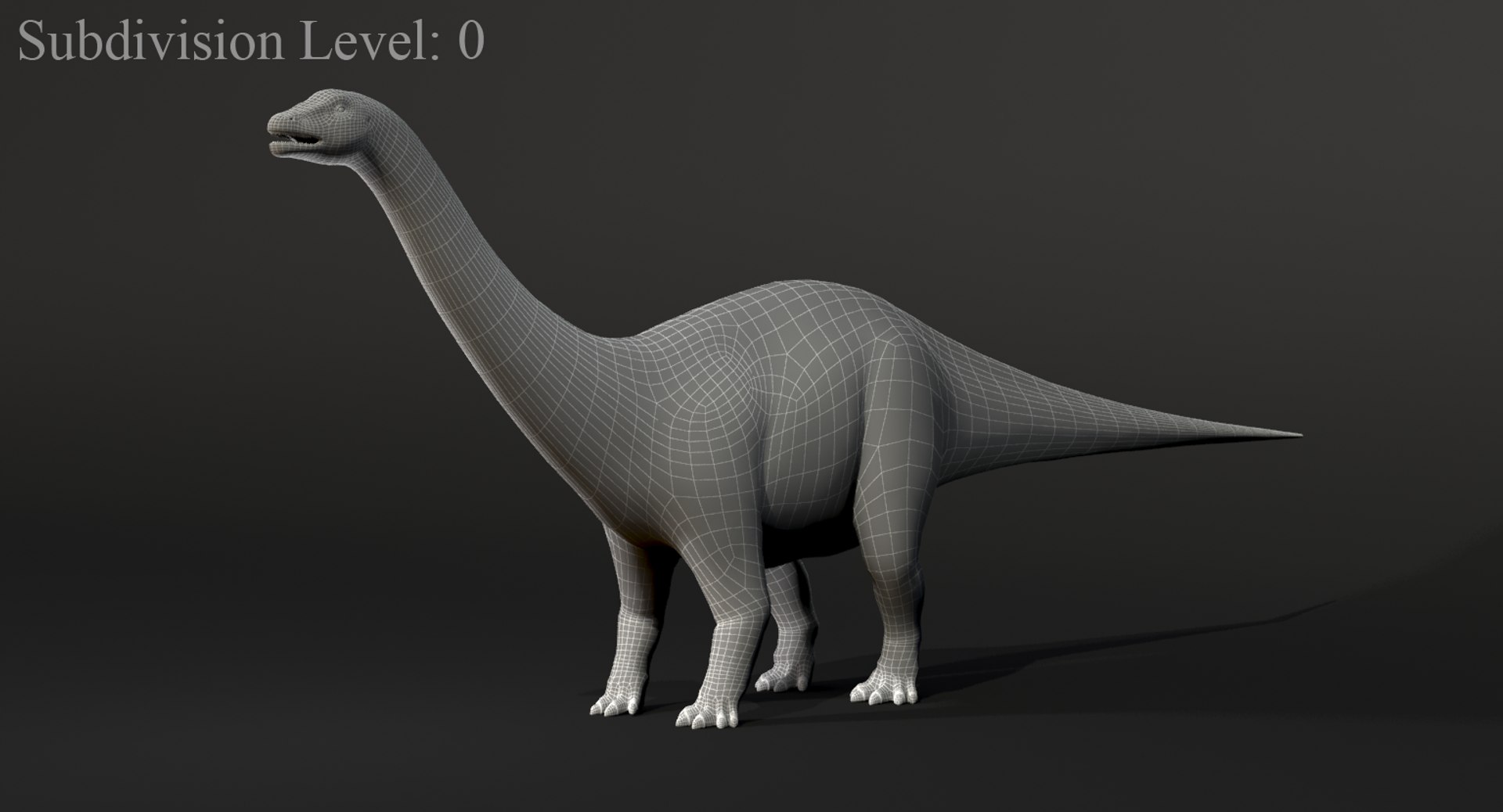 Realistic Brontosaurus Obj
