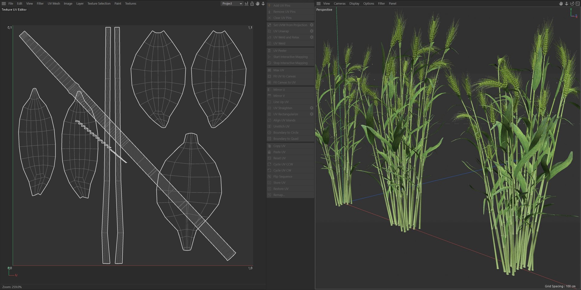 3D Wheat Green Field Section - TurboSquid 2408835