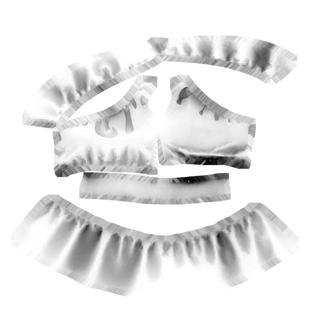 One Shoulder Ruffled Top 3D Model - TurboSquid 1903255