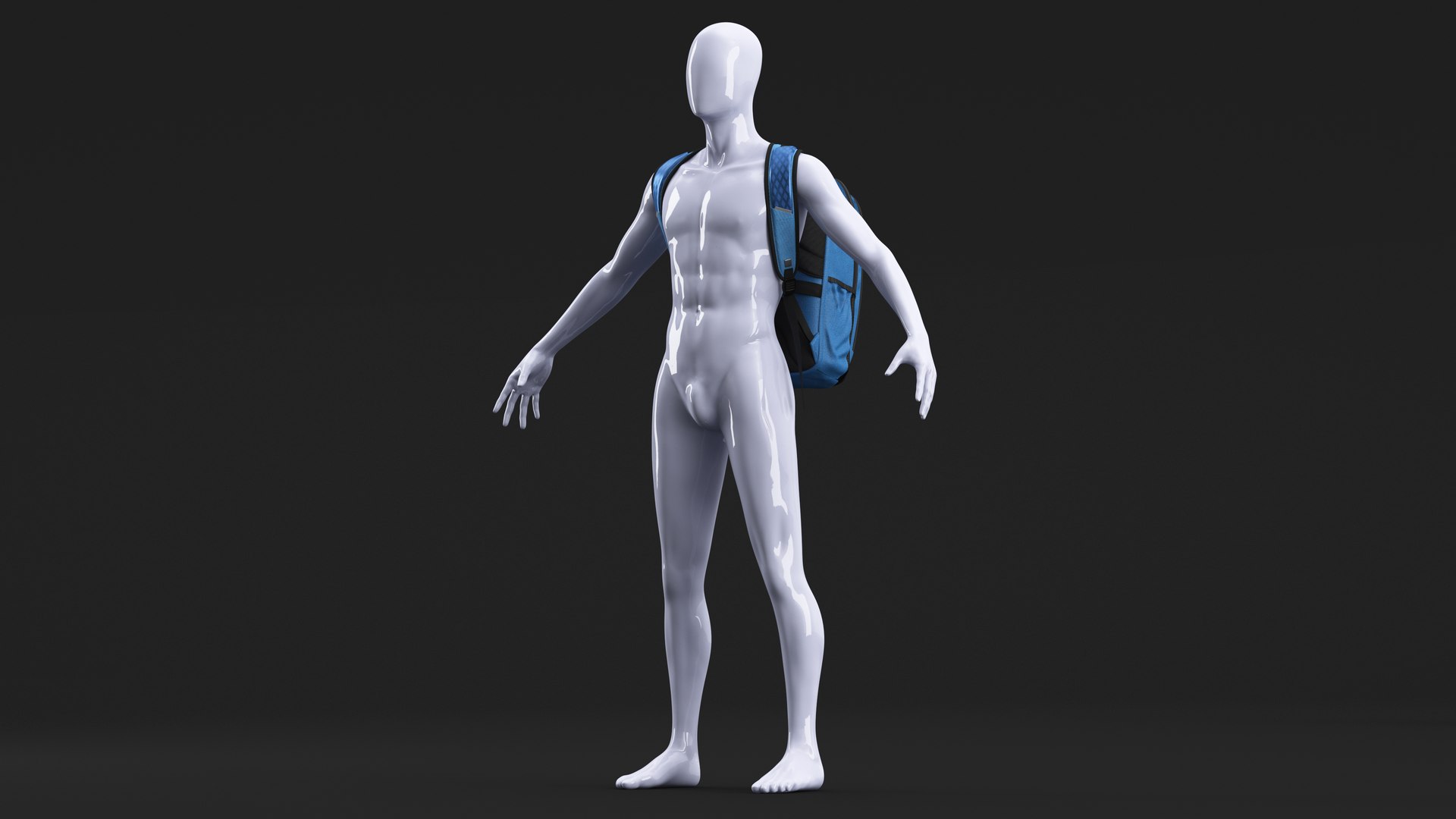 Travel Laptop Computer Backpack On Mannequin 3D Model - TurboSquid 2113314