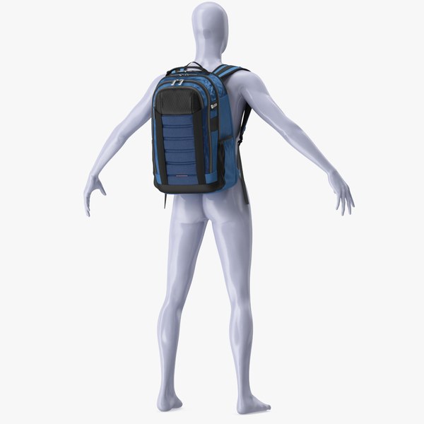 modelo 3d Mochila para ordenador portátil de viaje en maniquí ...