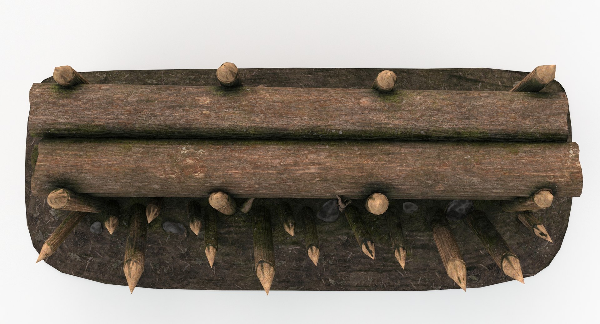 Wood Barricade Pbr 3d Model