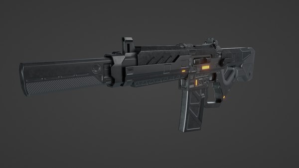modelo 3d Cyberpunk Assault Rifle - TurboSquid 2065430