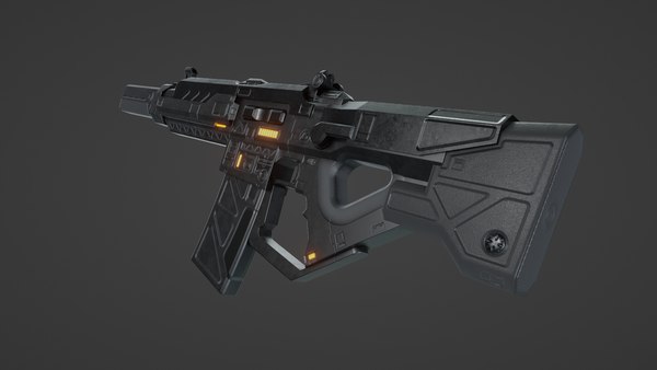 modelo 3d Cyberpunk Assault Rifle - TurboSquid 2065430