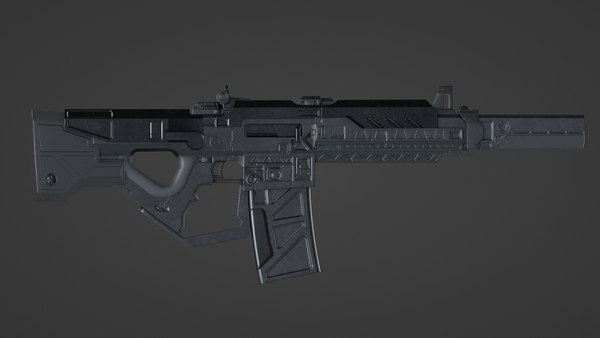 modelo 3d Cyberpunk Assault Rifle - TurboSquid 2065430