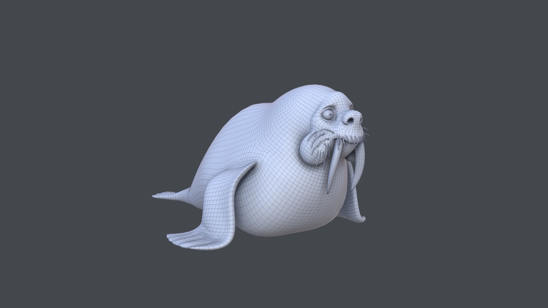 3D Cartoon Small Walrus Model - TurboSquid 1245443