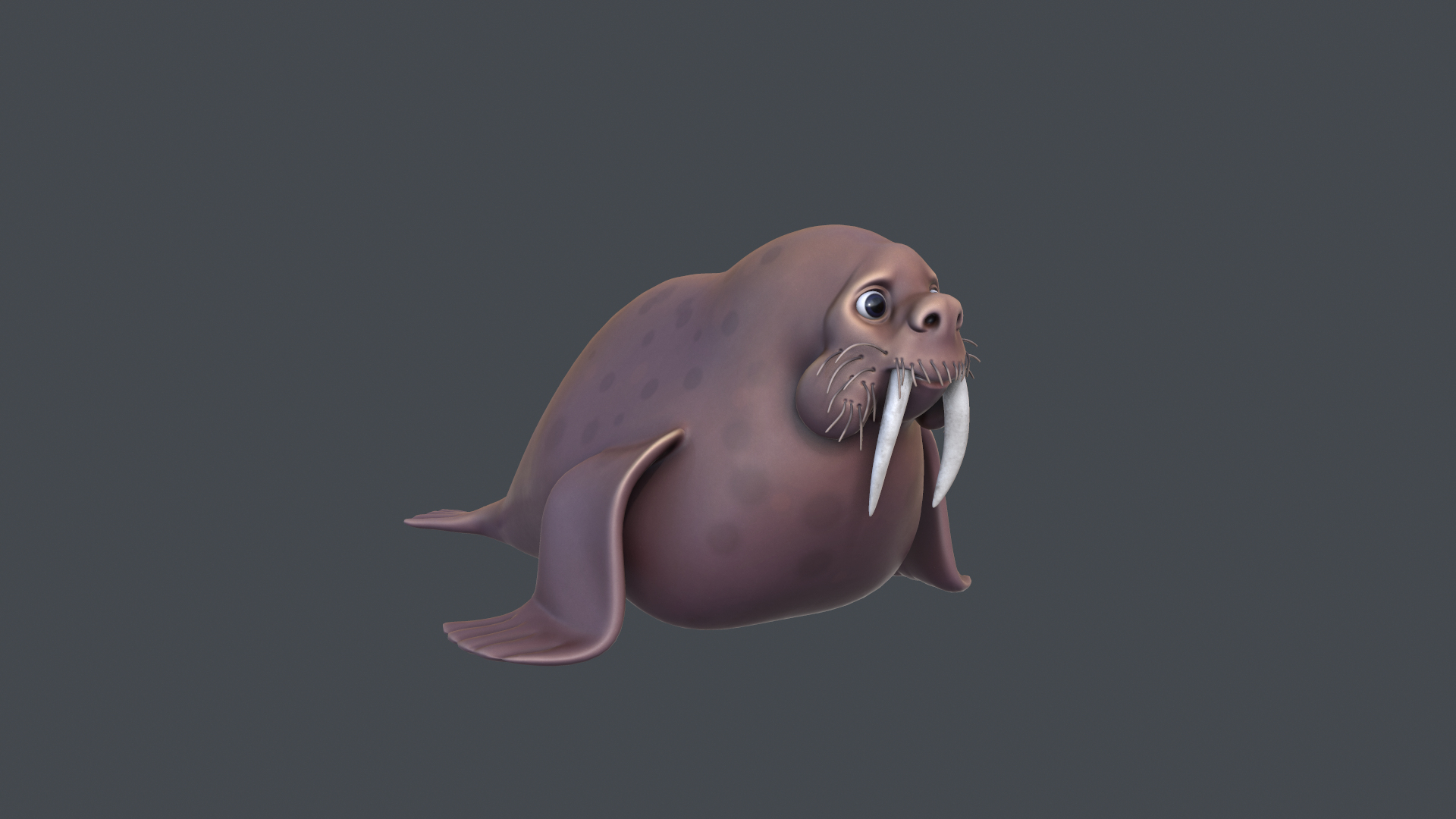 3D Cartoon Small Walrus Model - TurboSquid 1245443