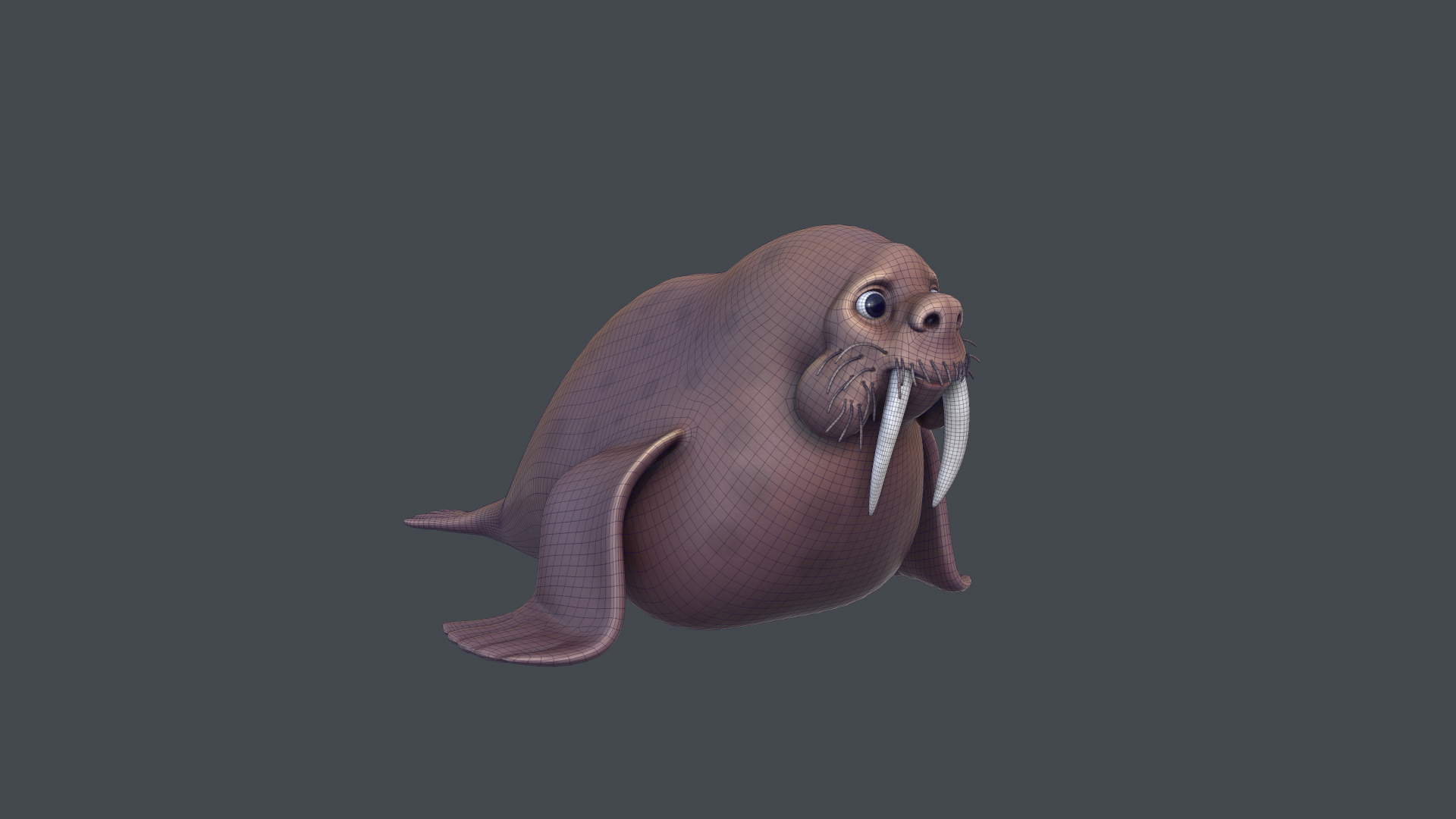 3D Cartoon Small Walrus Model - TurboSquid 1245443
