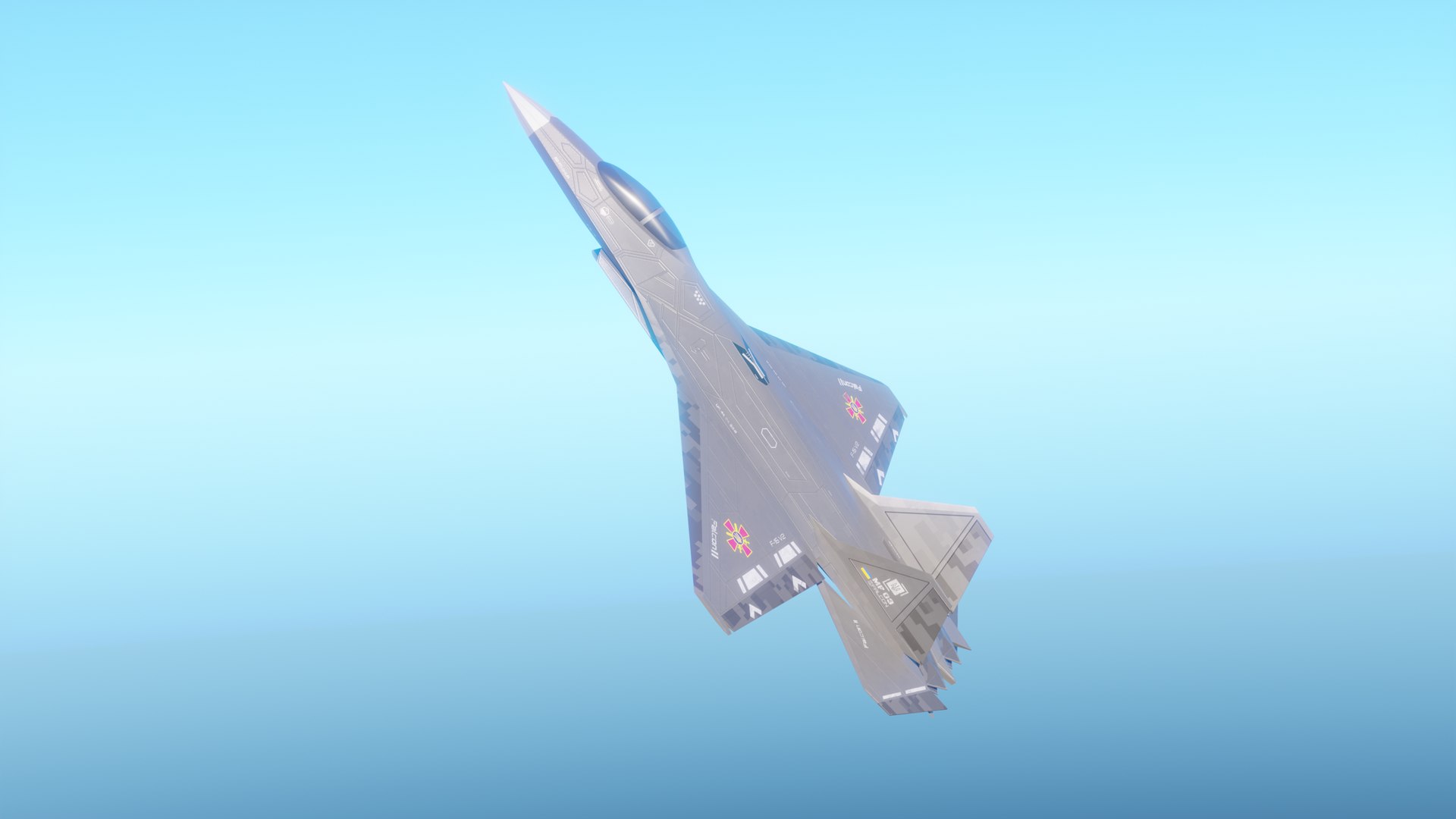 F-16 V2 Low-Poly Game Ready with PBR Textures Low-poly 3D model model ...