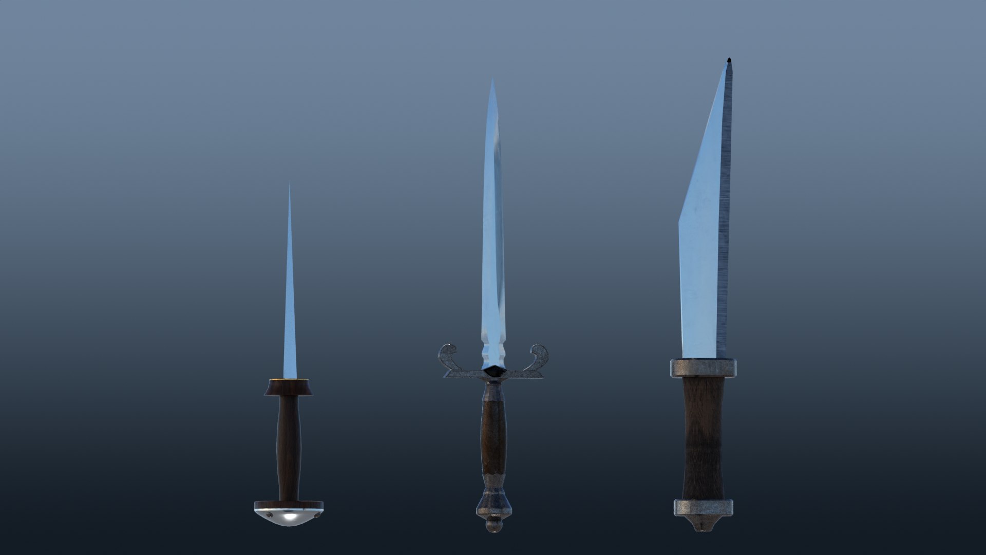 3D Medieval Daggers And Knife Model - TurboSquid 2252887