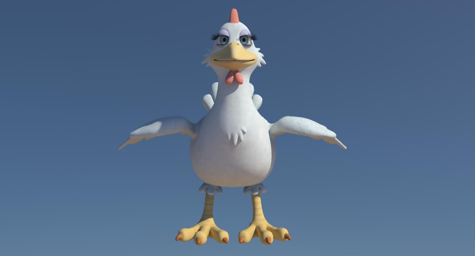 Cartoon Chicken Rigged Morphs Model - TurboSquid 1246856
