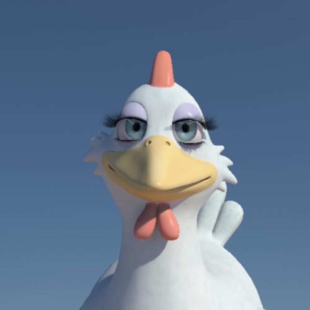 Cartoon chicken rigged morphs model - TurboSquid 1246856