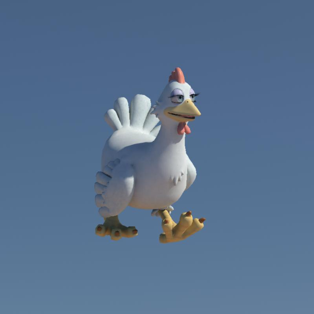 Cartoon Chicken Rigged Morphs Model - TurboSquid 1246856