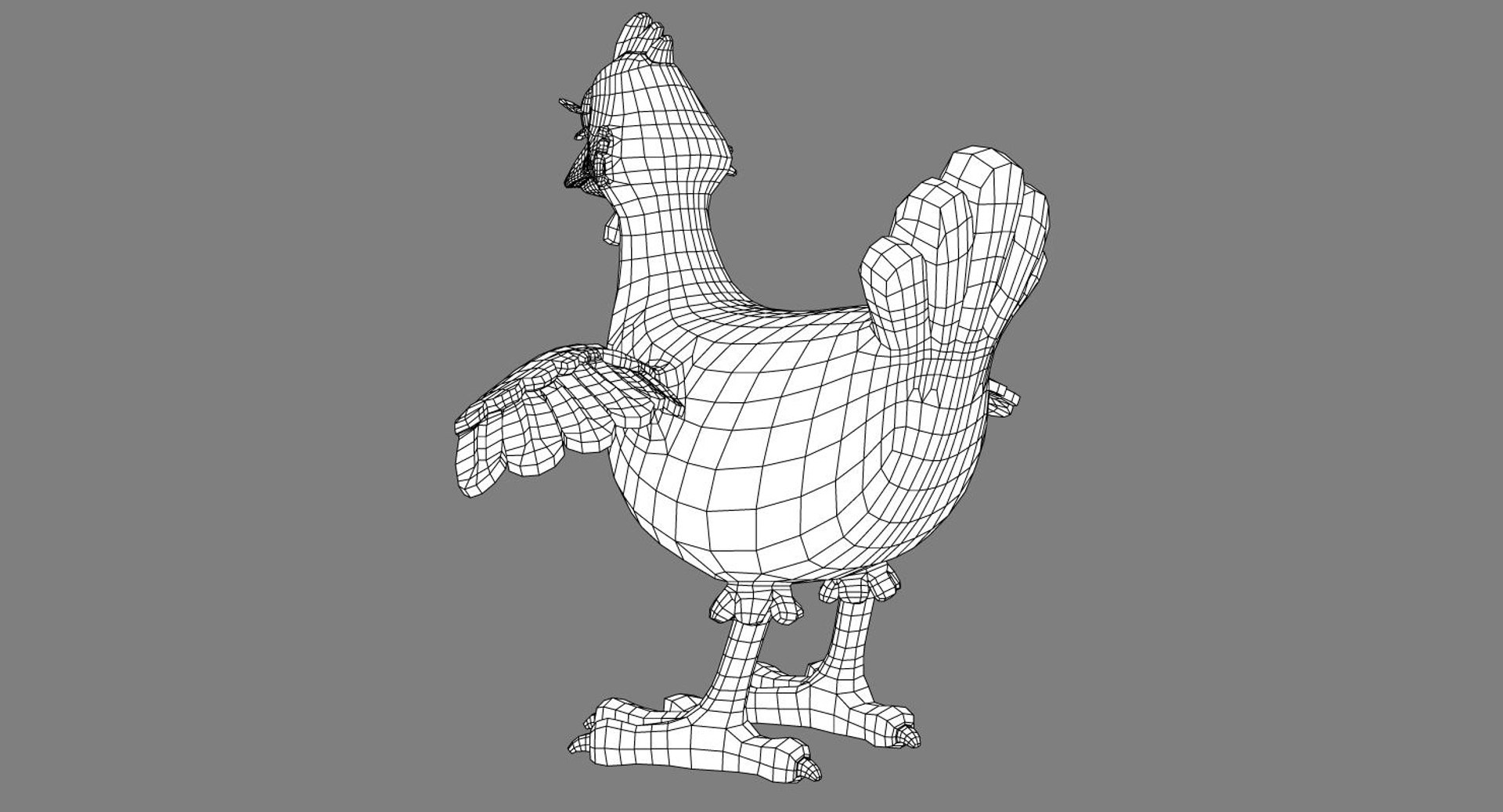 Cartoon chicken rigged morphs model - TurboSquid 1246856
