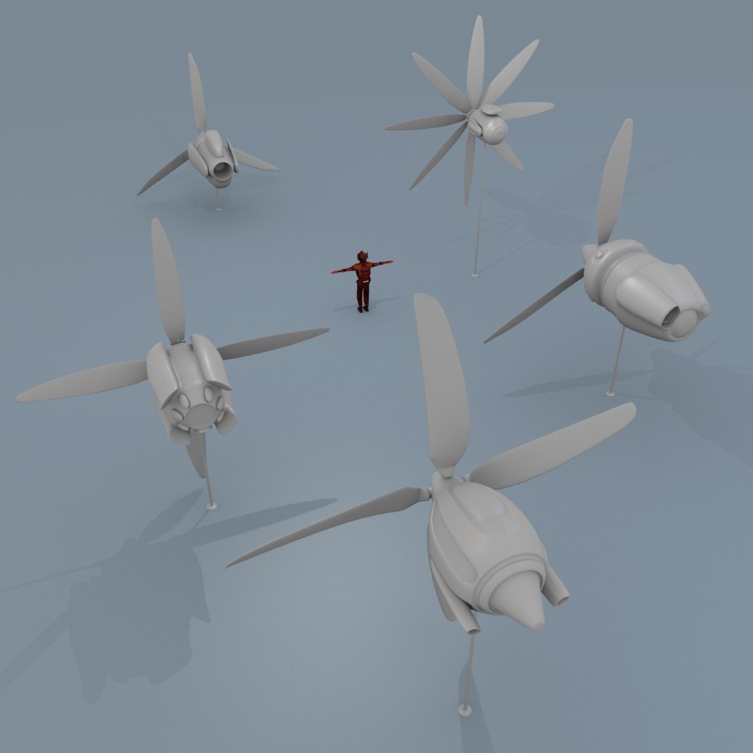 3d Propeller Motors Model