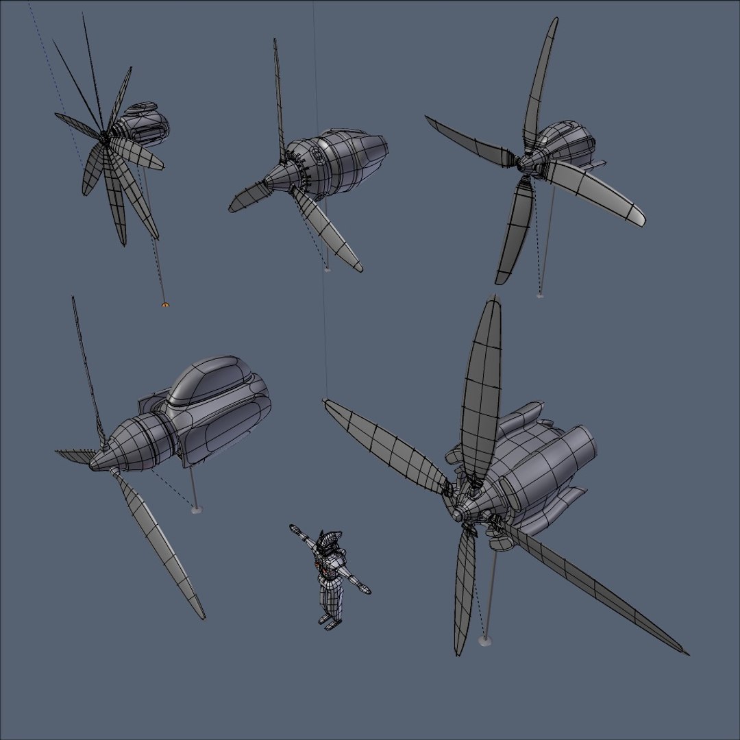 3d Propeller Motors Model