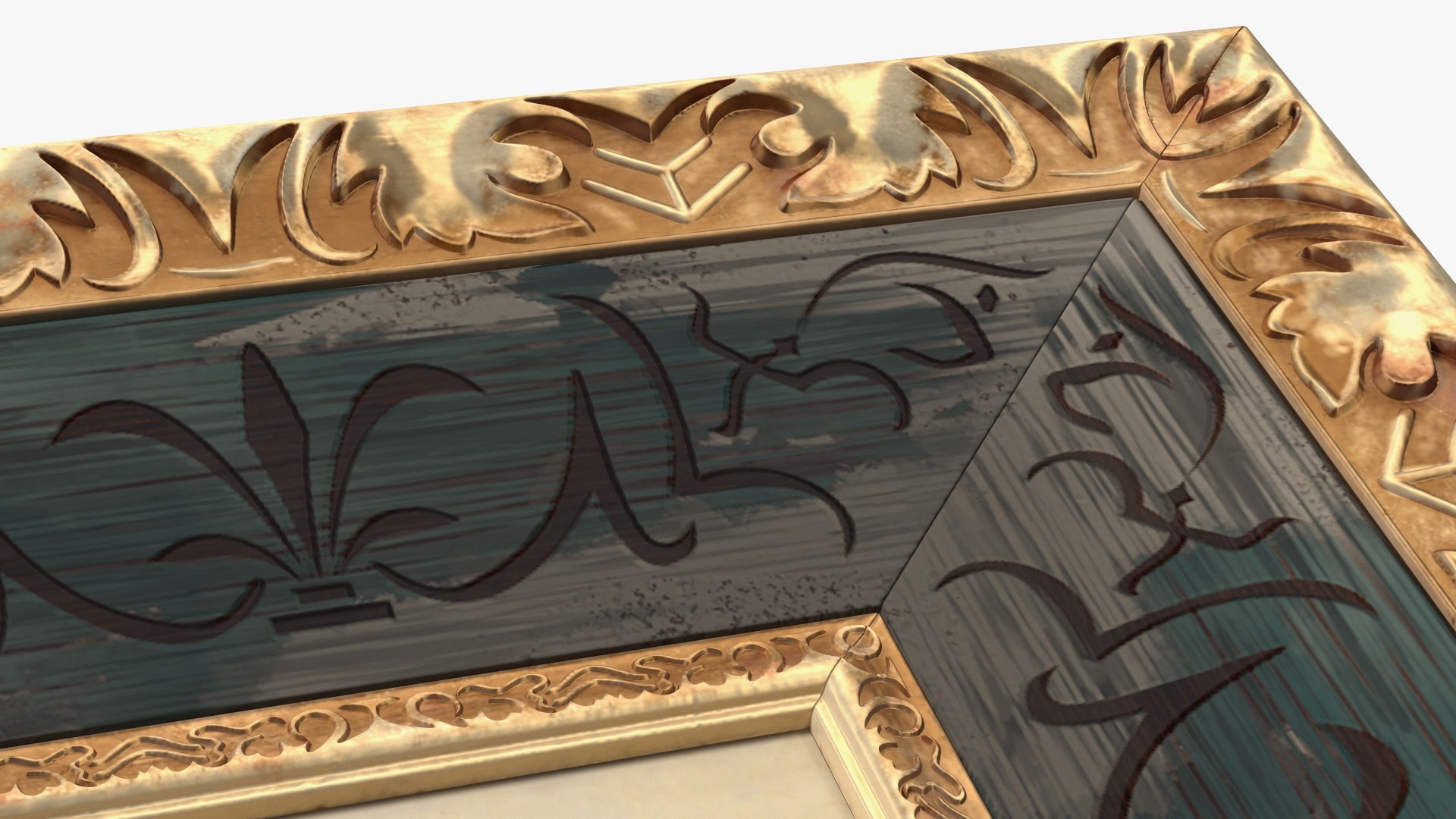 Ornate Picture Frame With Picture 3D Model - TurboSquid 1992422