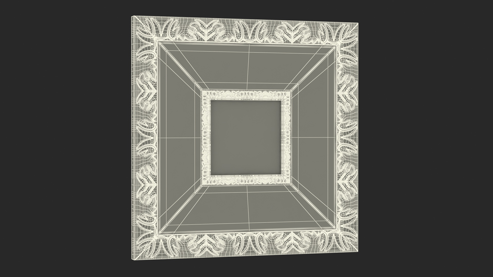 Ornate Picture Frame With Picture 3D Model - TurboSquid 1992422
