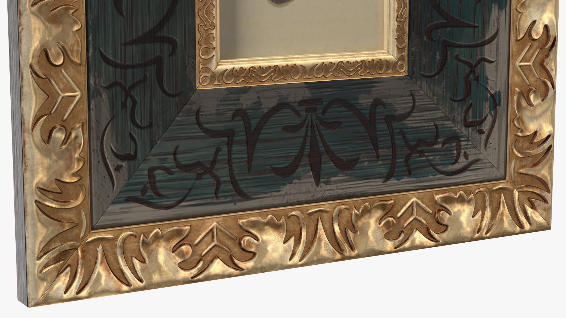 Ornate Picture Frame With Picture 3D Model - TurboSquid 1992422
