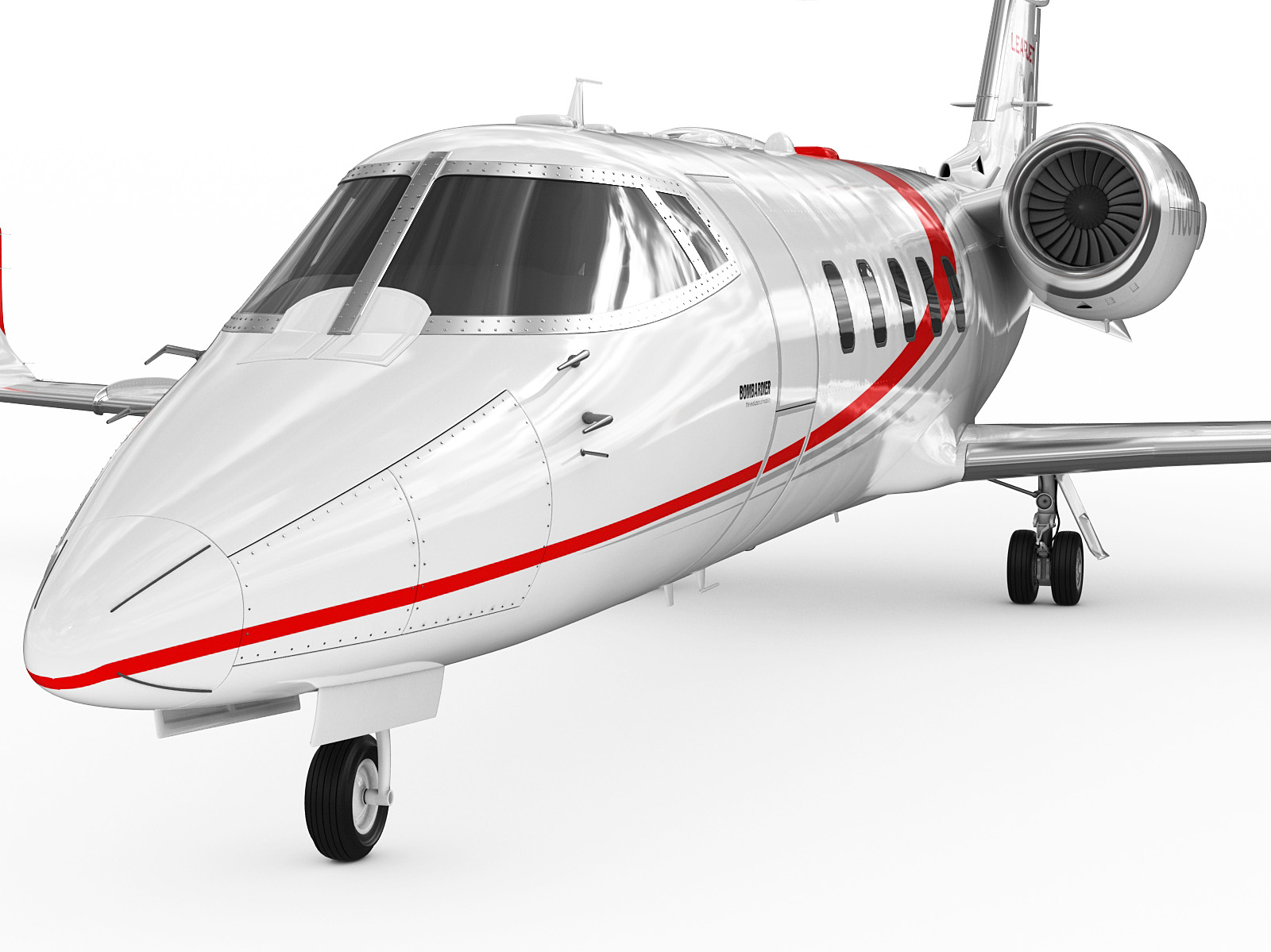 3d learjet 60 jet