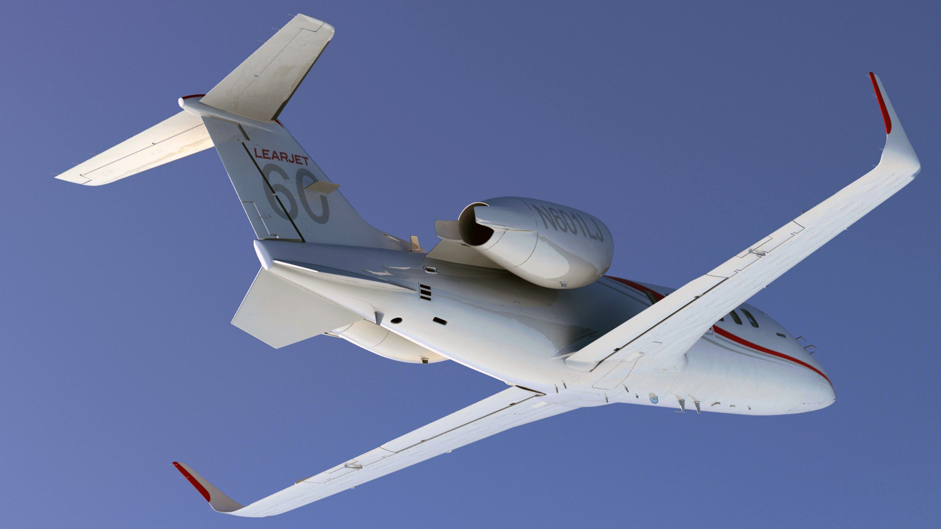 3d learjet 60 jet