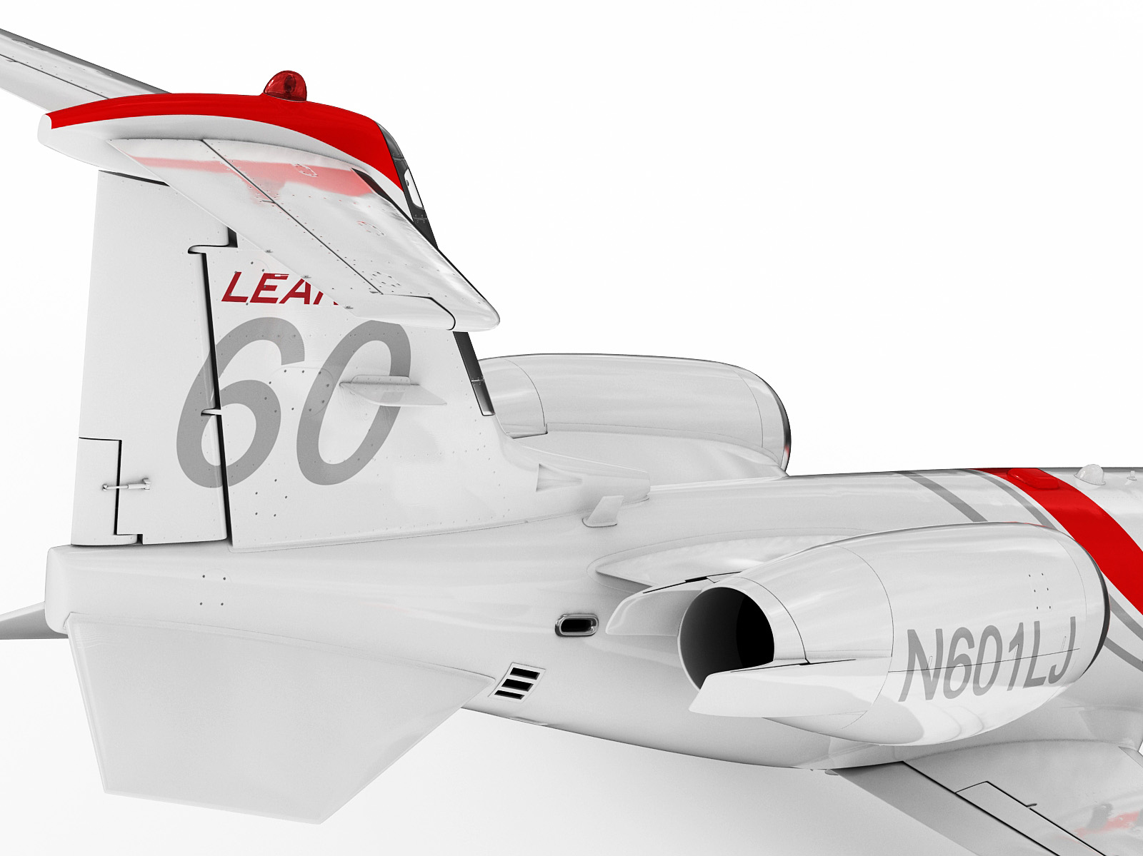 3d learjet 60 jet