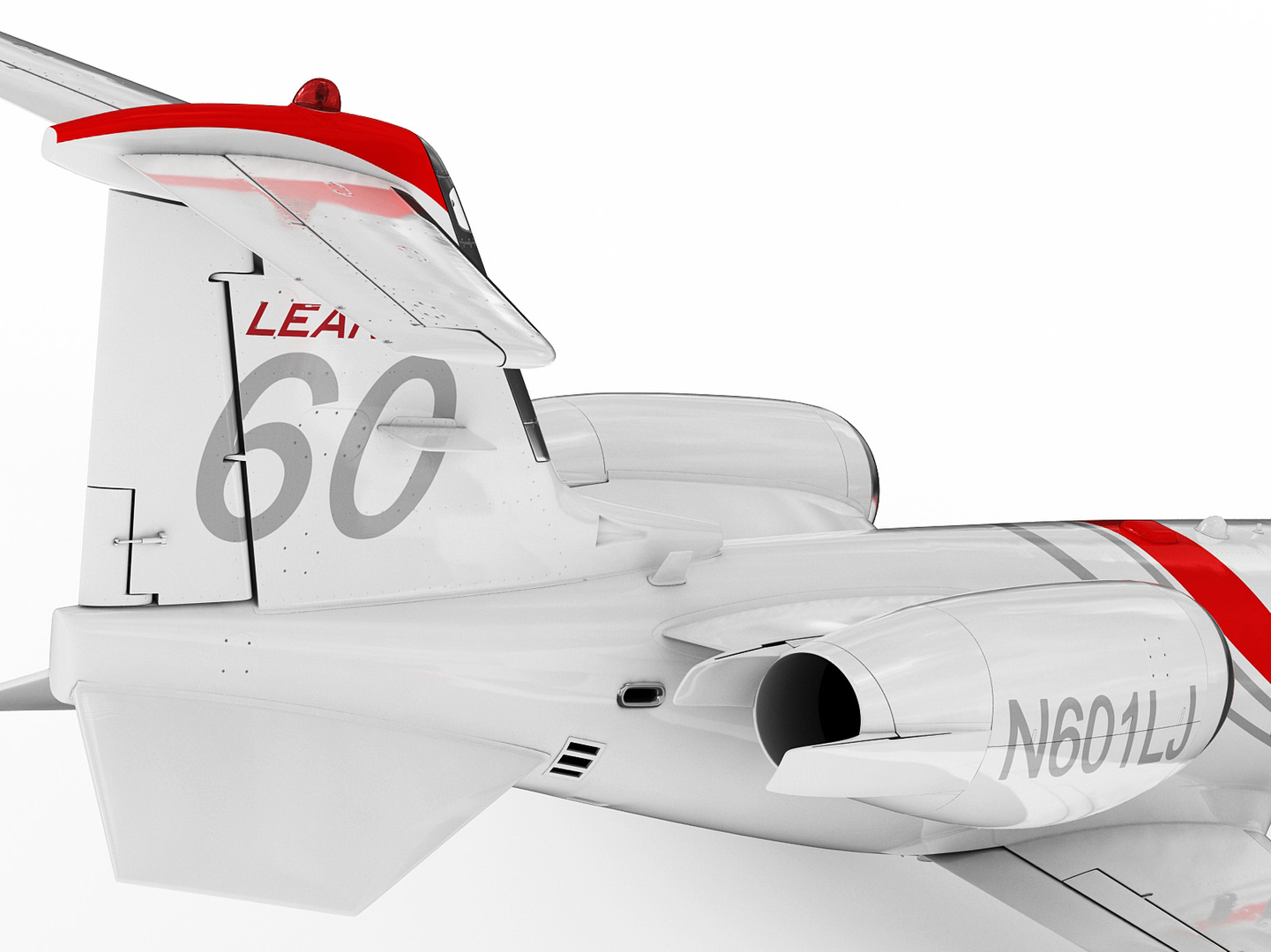 3d learjet 60 jet