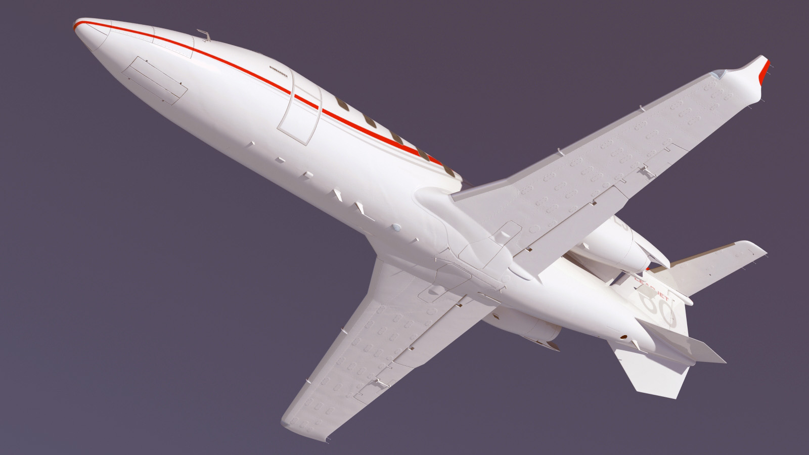 3d learjet 60 jet