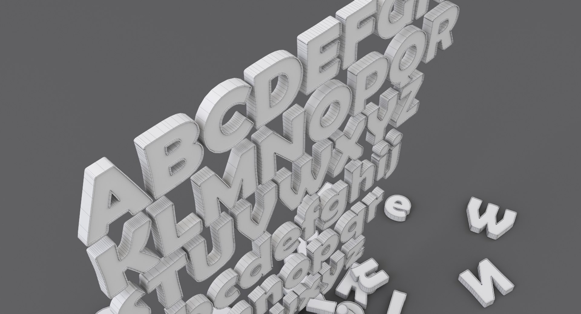 3D Letter Font Alphabet Model - TurboSquid 1284789