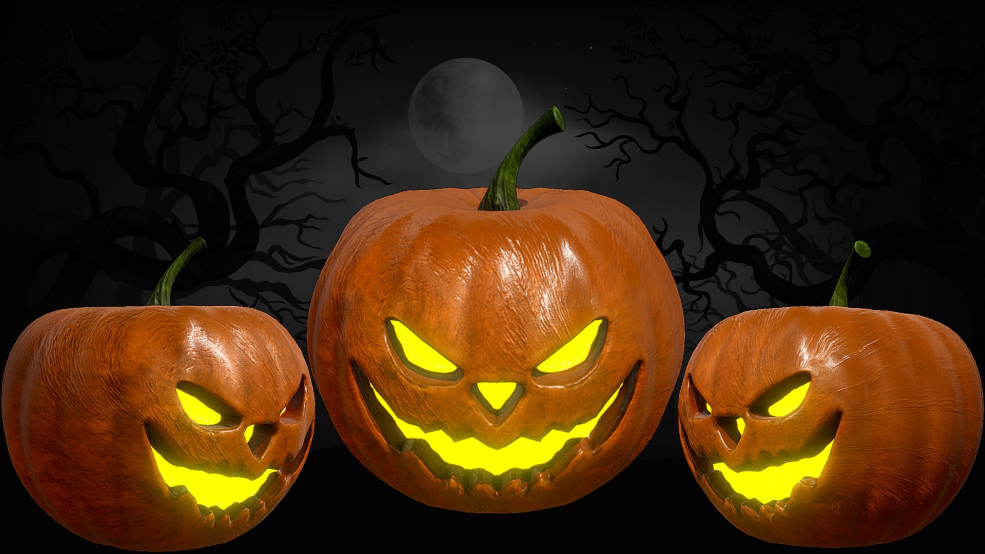 Halloween Pumpkin Head Vol 1 3D Model - TurboSquid 1881184