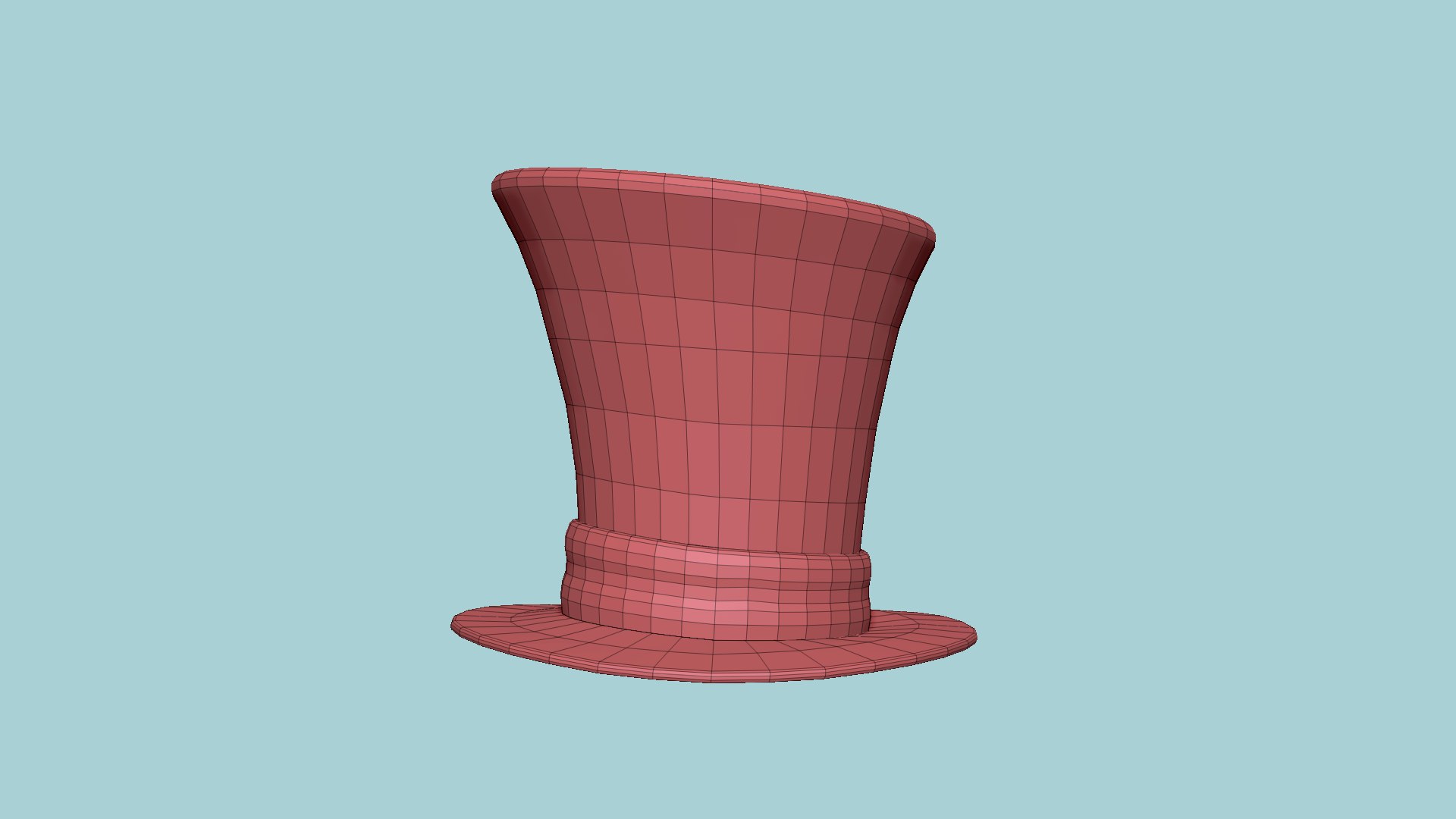 3D Model Top Hat 05 Black Leather - Character Fashion Design ...