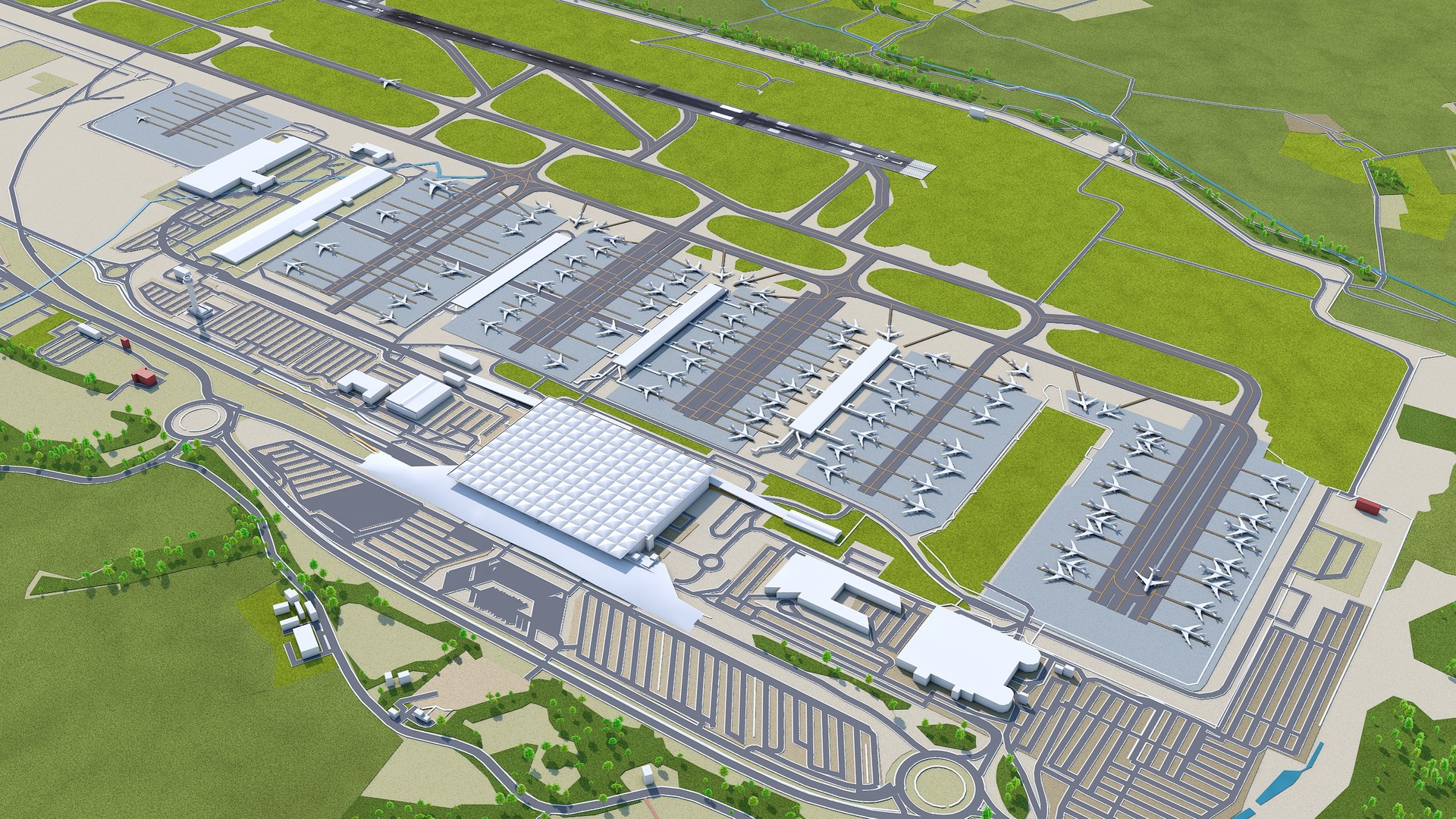 London Stansted Airport 3D Model - TurboSquid 2013559