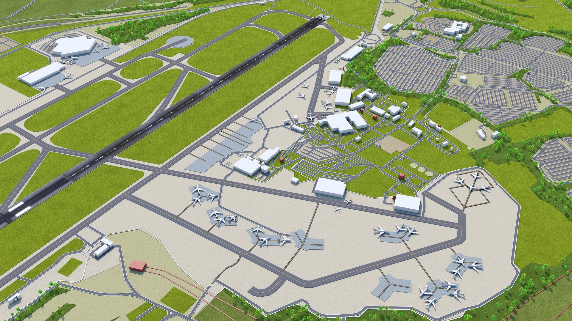 London Stansted Airport 3D Model - TurboSquid 2013559