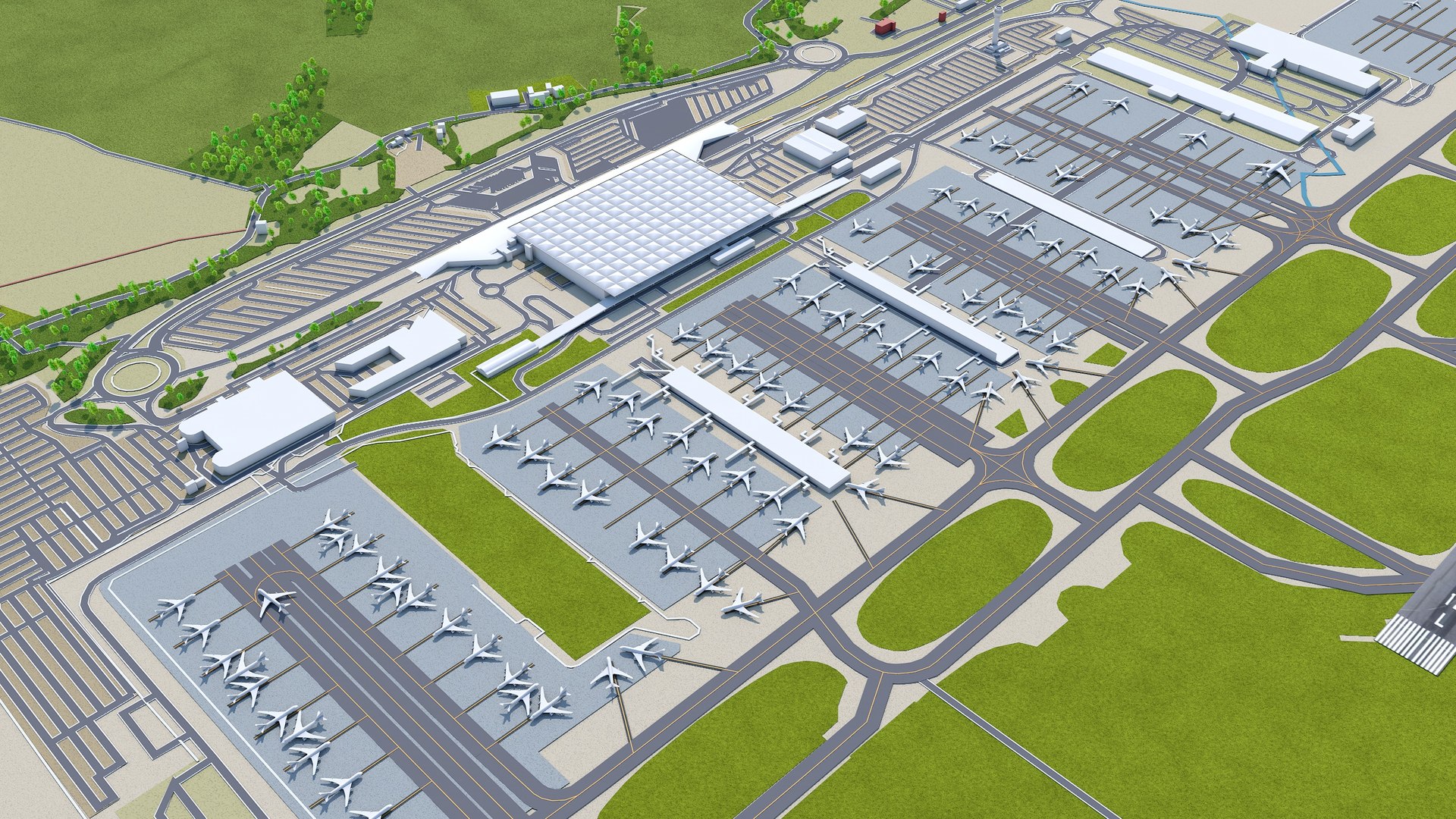 London Stansted Airport 3D Model - TurboSquid 2013559
