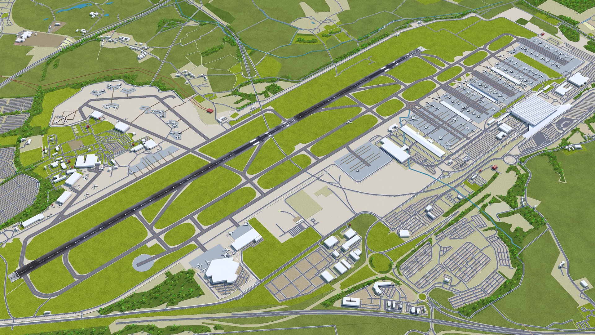London Stansted Airport 3D Model - TurboSquid 2013559
