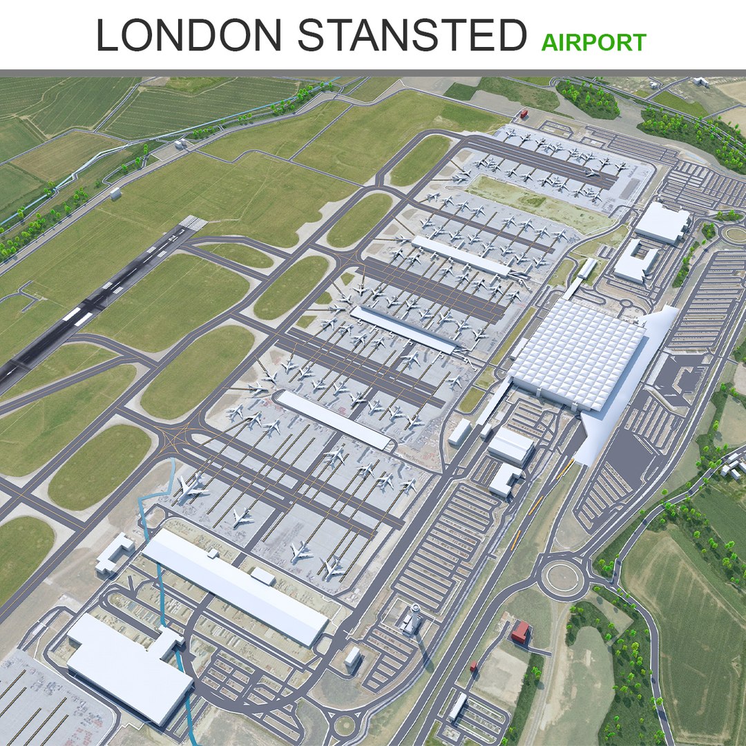 London Stansted Airport 3D Model - TurboSquid 2013559